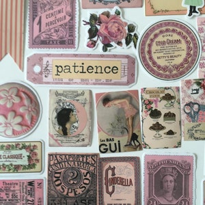 Pink Scrap Pack / 45 Pc. Vintage Style Pink Scrap Pack Sticker Kit ...
