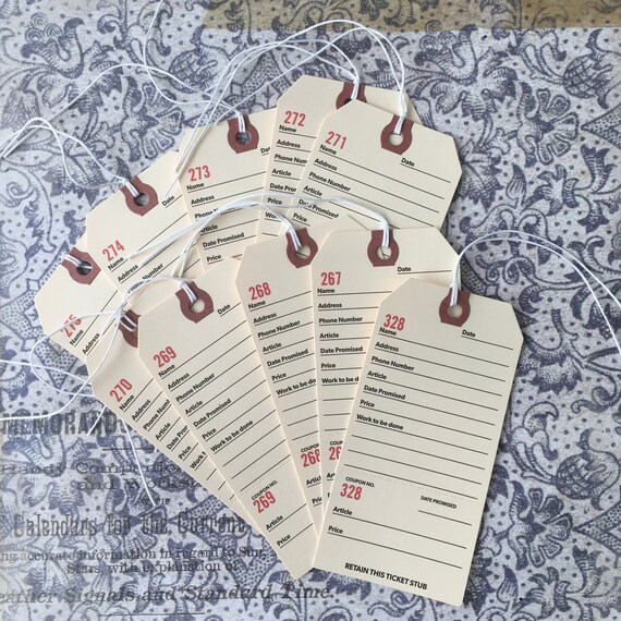 Repair Tags / 10 Manila repair Tags w/ string Great for | Etsy