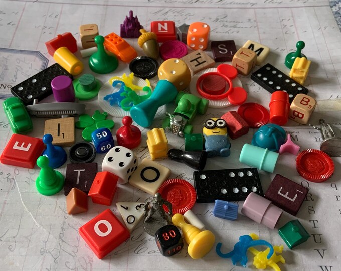Game Pieces / 60 Small Game Pieces Assorted Mixed -- Great for Shadow ...