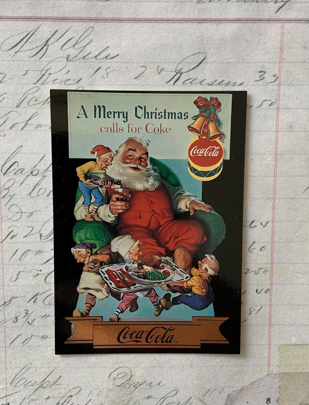 Santa Card / 1 Coca Cola Trading Card Santa & Elves -- Great for ...