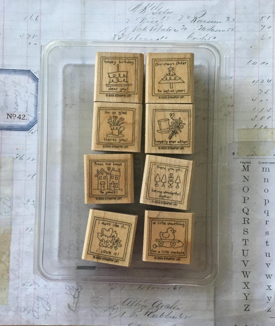 Stampin' up Rubber Stamps/ 8 Vintage Rubber Stamps Mounted "love Notes ...