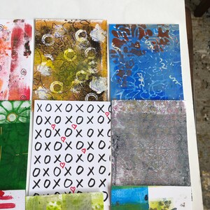 Collage Papers / 20 Pc. Hand Painted Collage Paper Scraps Mixed Media ...