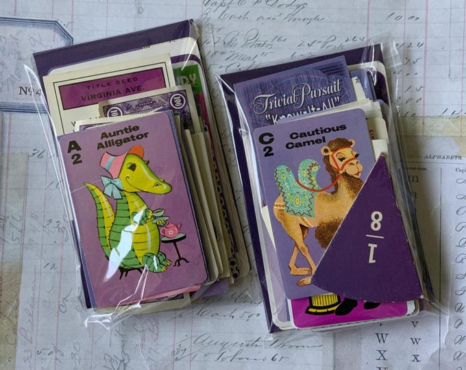 Scrap Pack / 55 Pc. Mini Journal Scrap Pack Cute Cards, Game Pieces ...