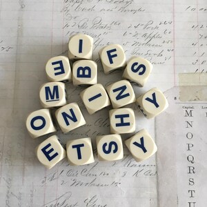 BOGGLE DICE / 16 Vintage BOGGLE Letter Word Dice Game Pieces Wooden ...