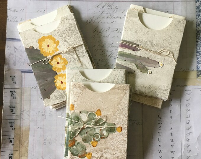 Journal Pockets / 5 Pcs. Hand Painted Journal Pockets -- Great for ...