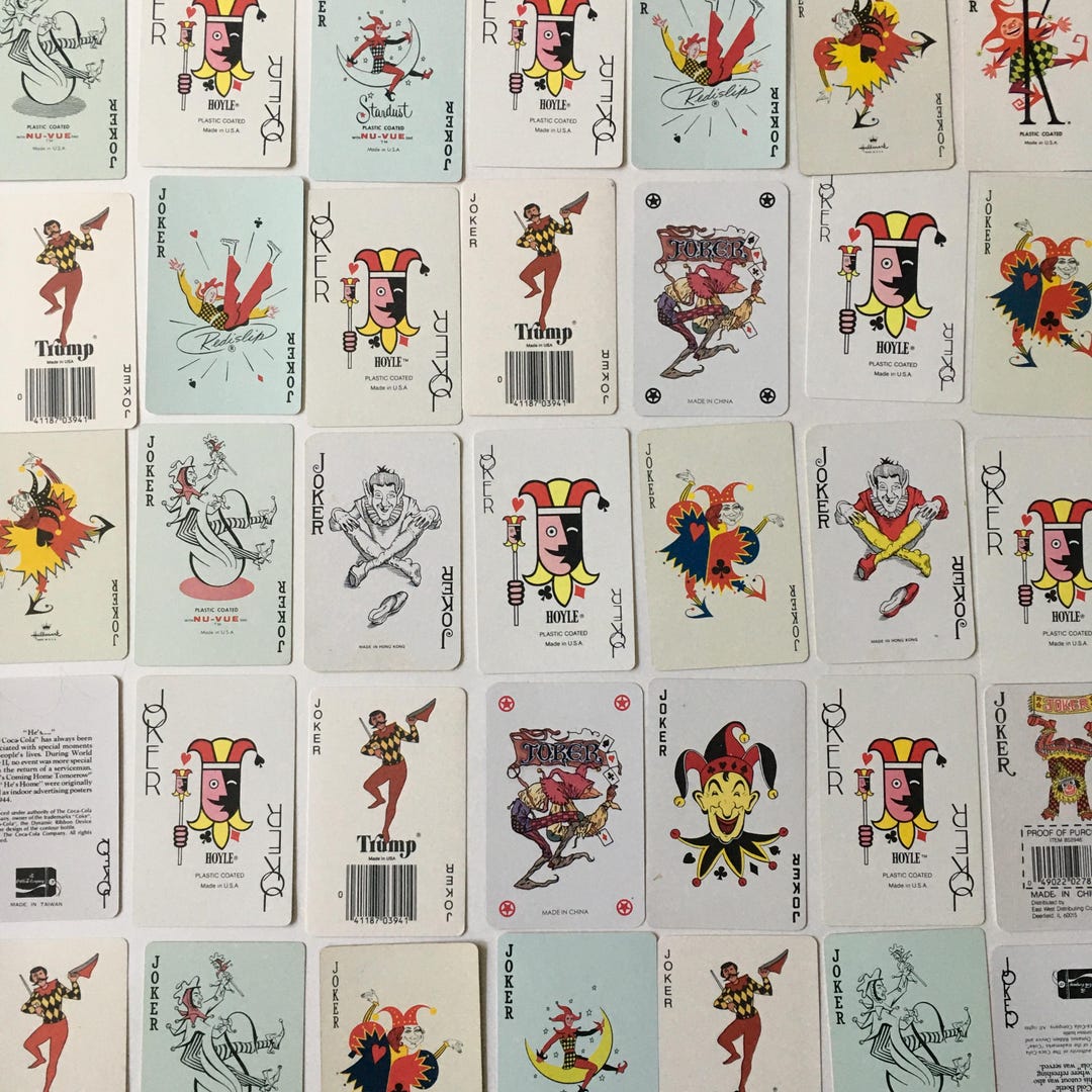 JOKER Cards / 35 Vintage JOKER Playing Cards Assorted Mixed Lot ...