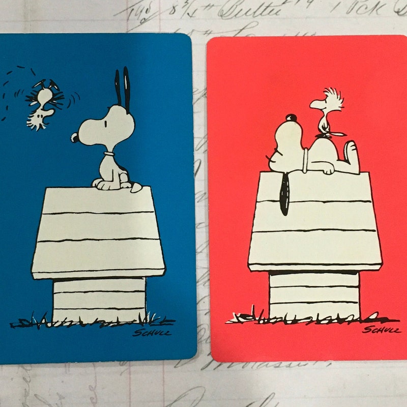 Snoopy Cards - Etsy