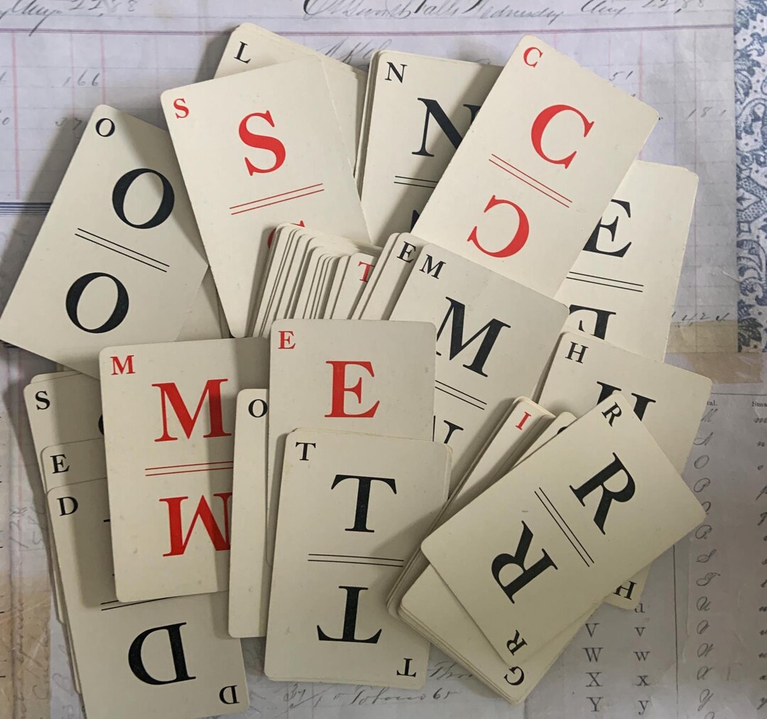 Alphabet Cards / 12 Vintage SNARE Game Alphabet Playing Cards RANDOM ...