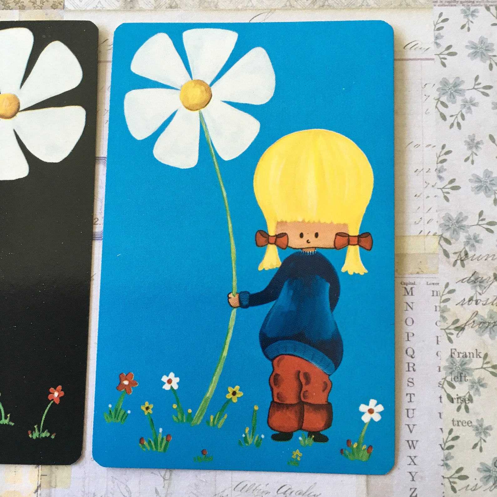 Cute Boy & Girl Swap Cards / 2 Vintage Boy and Girl Cards - Etsy