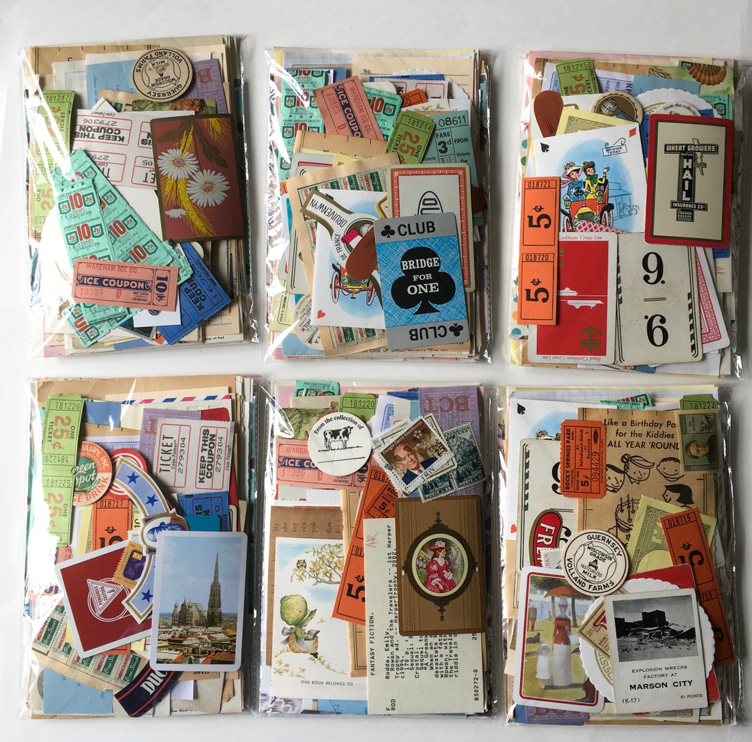 Scrap Pack / 75 Pc. Scrap Pack DIY KIT Journal Ephemera Great for Smash ...