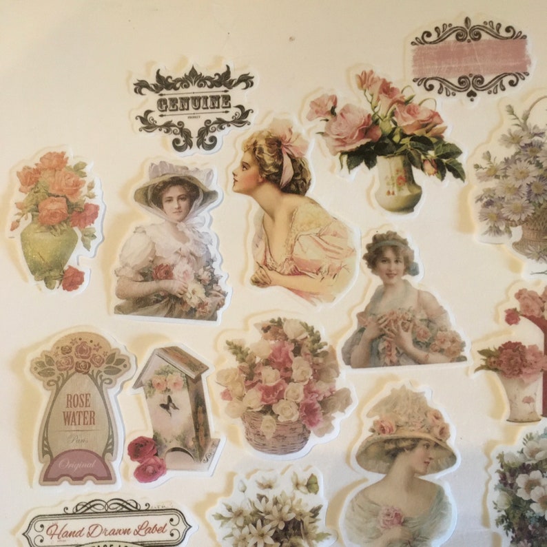 Sticker Pack / 60 Pc. Vintage Style Victorian Stickers Shabby Chic ...