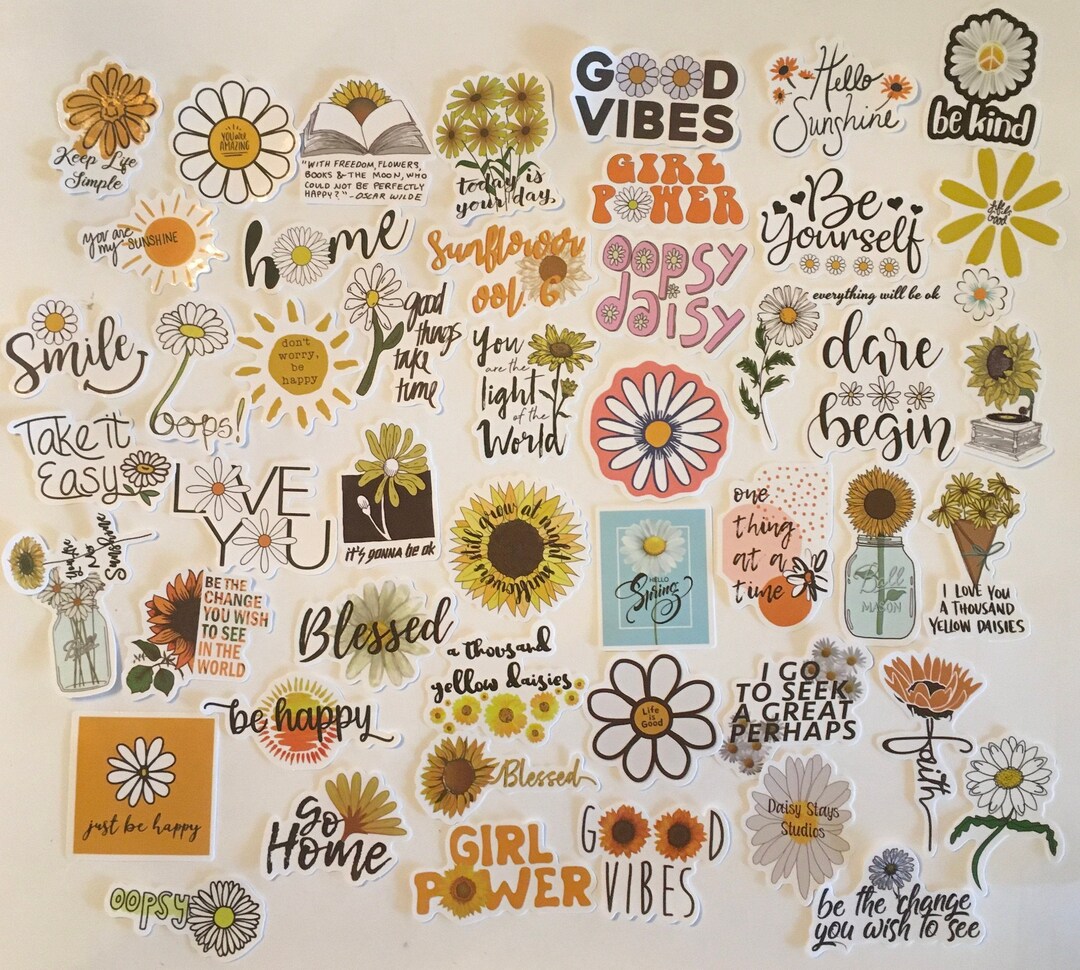 STICKERS / 50 Hydro Flask Stickers VSCO Girl for Laptop, Skateboard ...