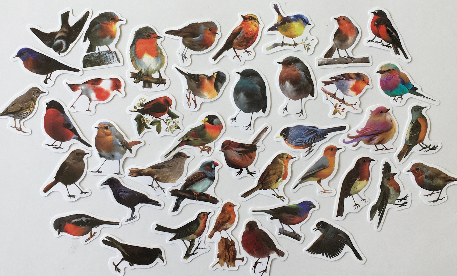 BIRD Stickers / 40 Bird Stickers Scrap Pieces Great for Altered Art ...