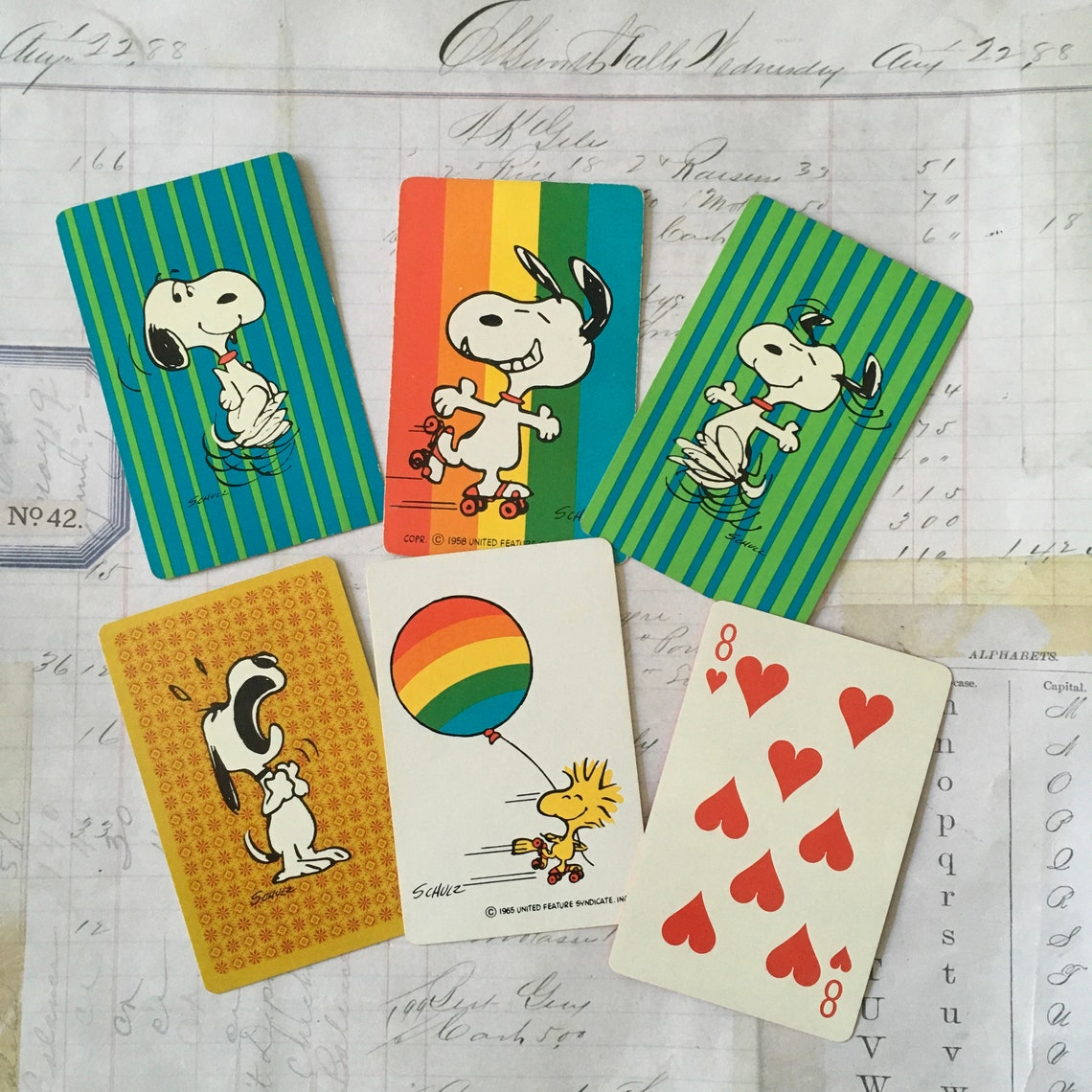 Peanuts Swap Cards / 6 Vintage Snoopy Swap Cards Great for - Etsy