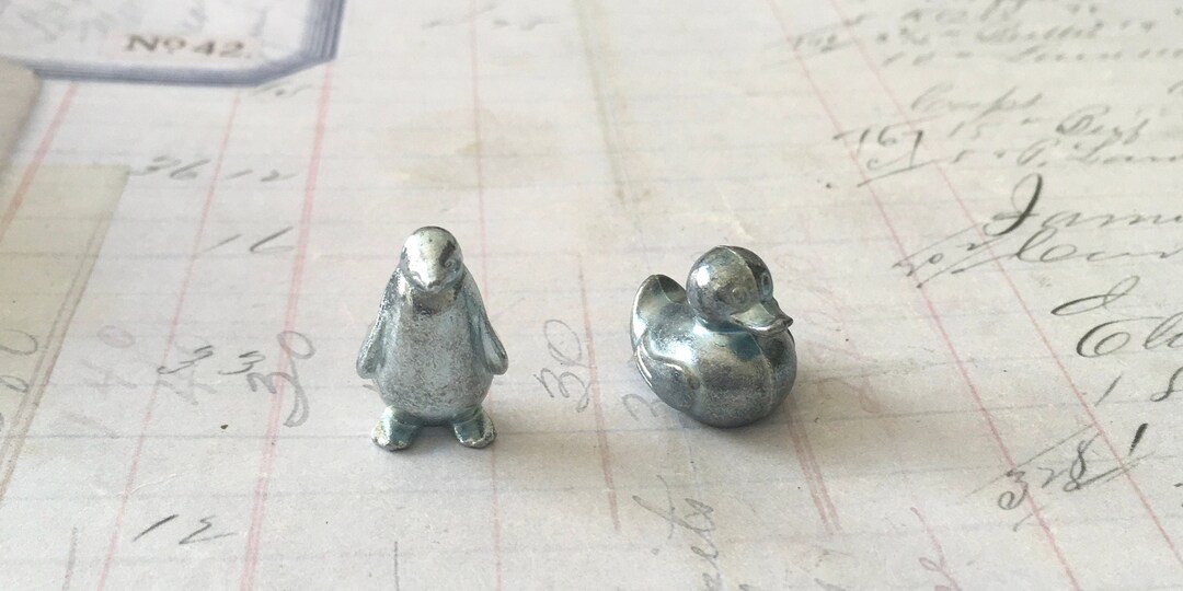 Monopoly Tokens / 2 Monopoly Game Tokens Penguin & Duck for Crafts ...