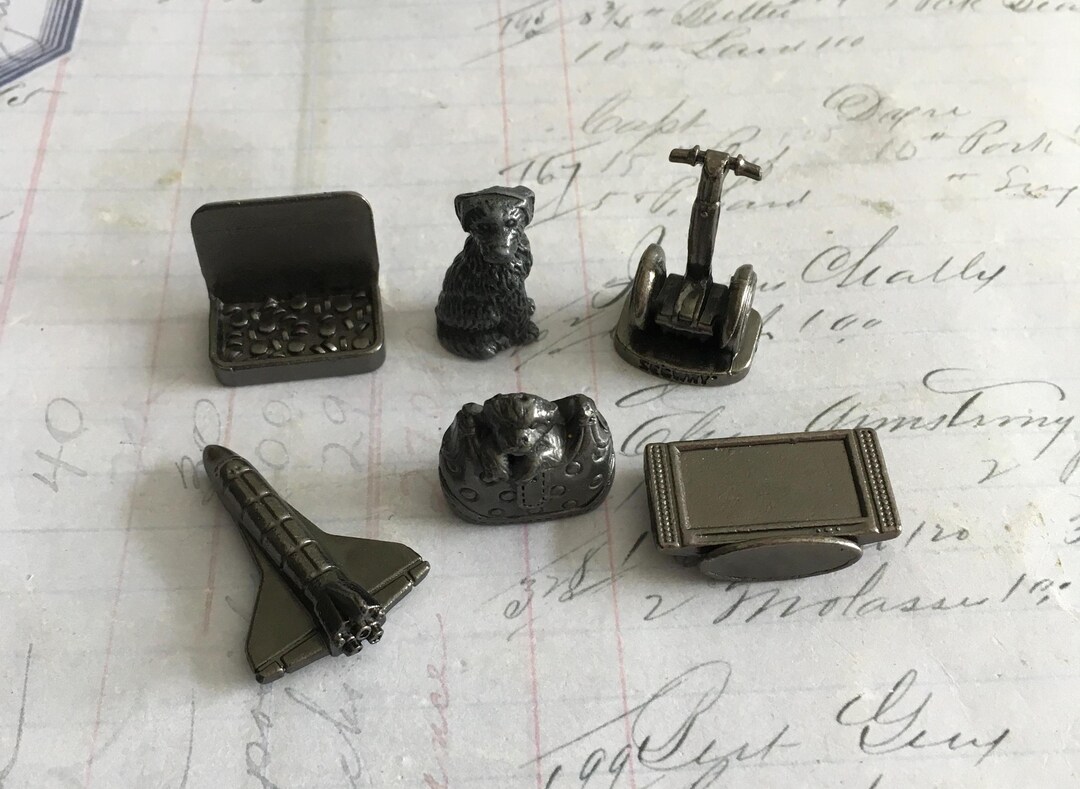 Metal Game Tokens / 1 Dog & 5 Monopoly Electronic Banking Game Pieces ...