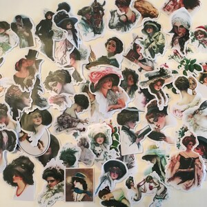 Victorian Sticker Pack / 50 Pc. Vintage Style Victorian Ladies Stickers ...