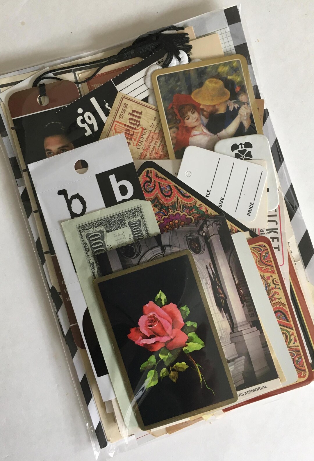 Scrap Pack / 55 Pc. Vintage Scrap Pack Neutral Ephemera Great Mixed ...