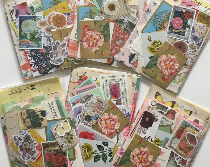 Scrap Pack / 60 Pc. Vintage Scrap Pack Black & Red -- Great Mixed ...