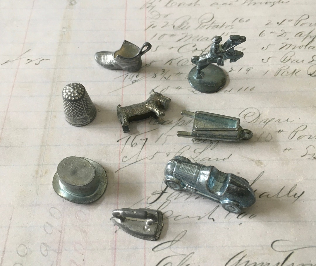 Monopoly Game Pieces / 8 Vintage Metal Monopoly Game Tokens Lot Great ...