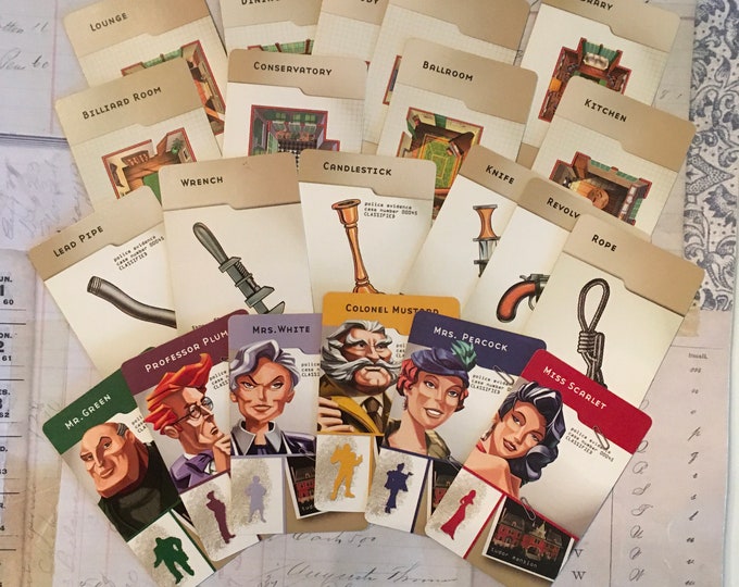 CLUE GAME Cards / 21 Vintage Clue Game Cards 1986 Great for - Etsy