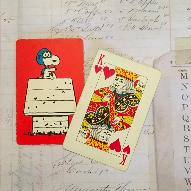 Peanuts Swap Cards / 2 Vintage Snoopy ACE Swap Cards Great for | Etsy