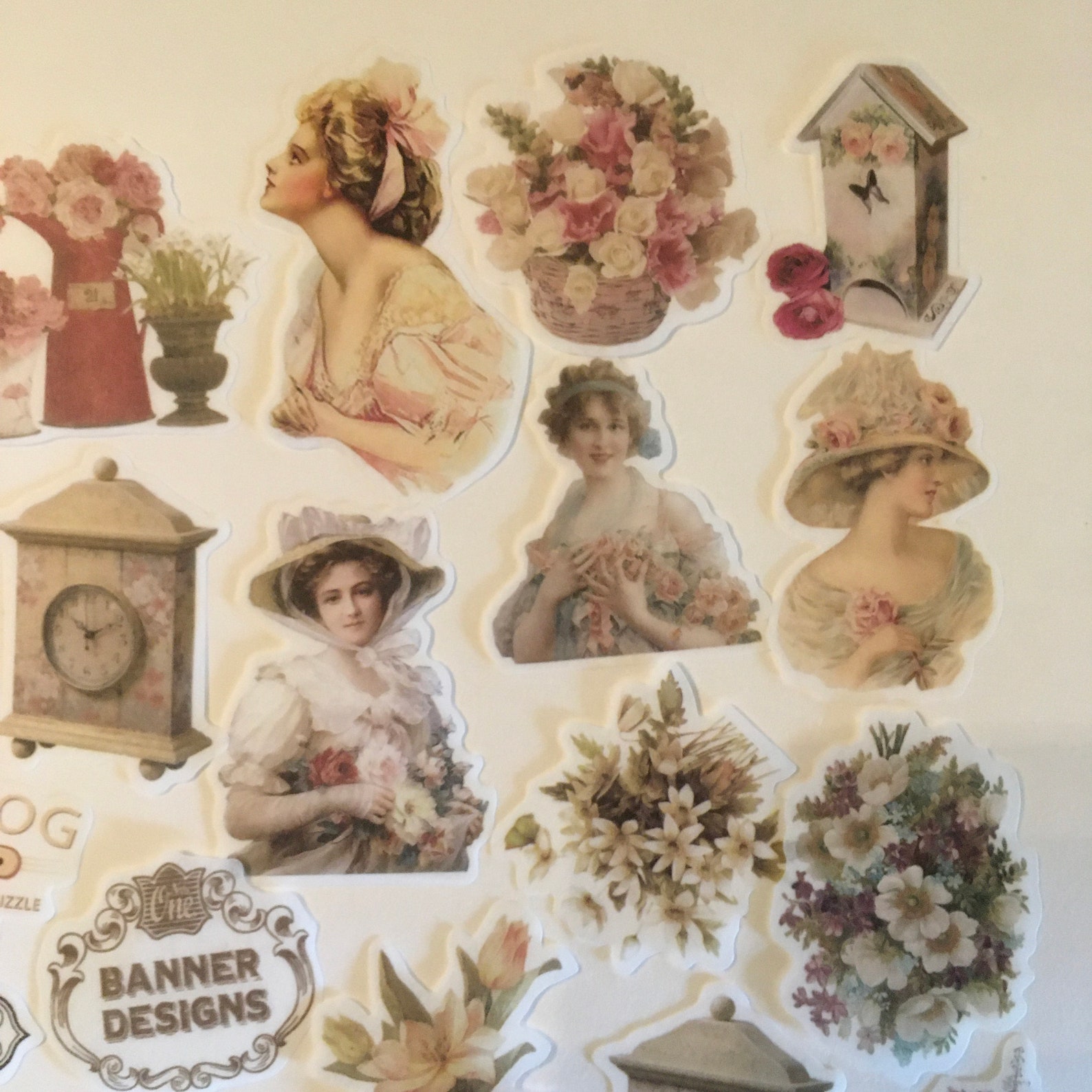 Sticker Pack / 60 Pc. Vintage Style Victorian Stickers Shabby Chic ...