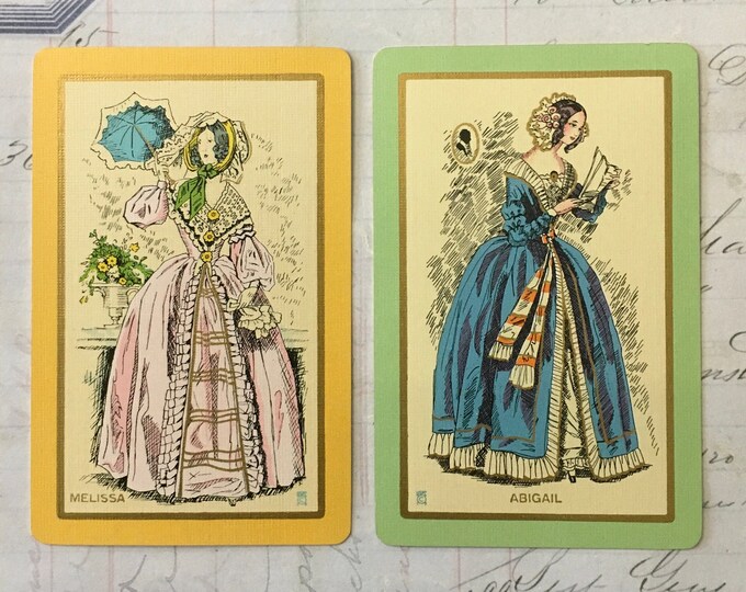Victorian Cards / 2 Vintage Victorian Woman Playing Cards -- Great for ...