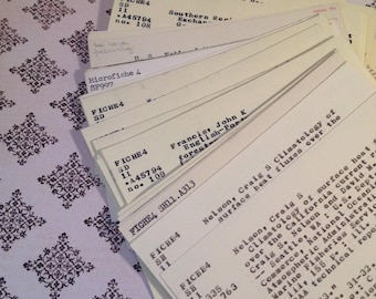 Library Cards / 100 Vintage Library Catalog Cards -- Great for Weddings ...