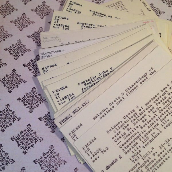 Library Card Catalog - Etsy