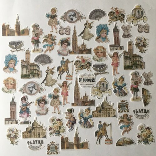 Sticker Pack / 60 Pc. Vintage Style Victorian Stickers Shabby - Etsy