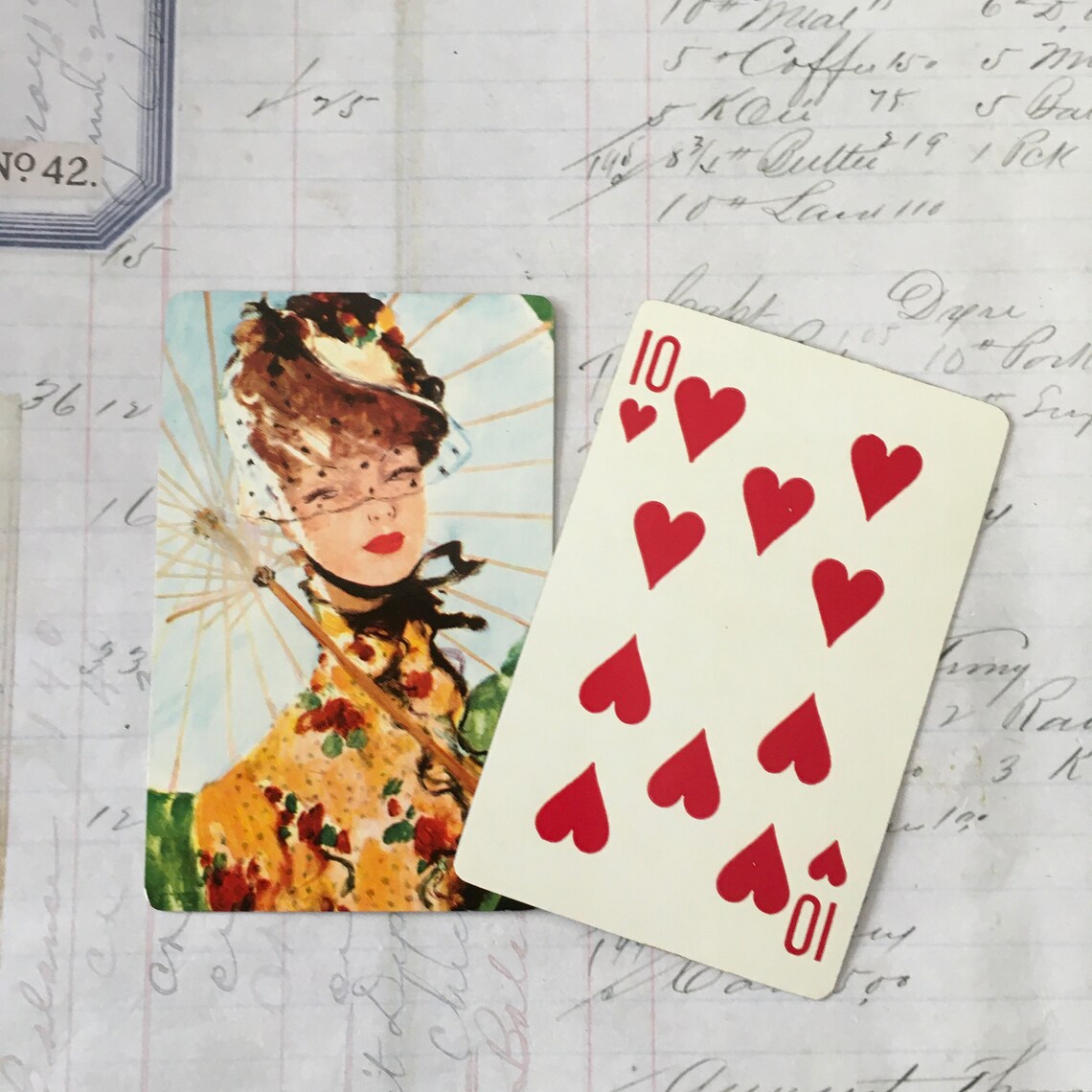 Woman CARDS / 2 Vintage Elegant Woman Playing Cards Great for Smash ...
