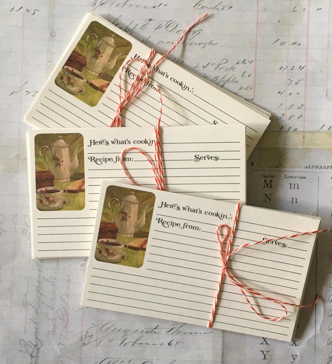 Recipe Cards / 14 Vintage Recipe Cards Coffee/tea Break New Old Stock 3 ...