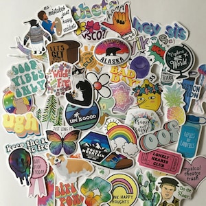 STICKERS / 50 Hydro Flask Stickers VSCO Girl for Laptop, Skateboard ...