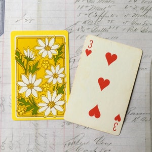 Floral Cards / 2 Vintage Yellow Spring Floral Daisy Swap Cards Mixed ...