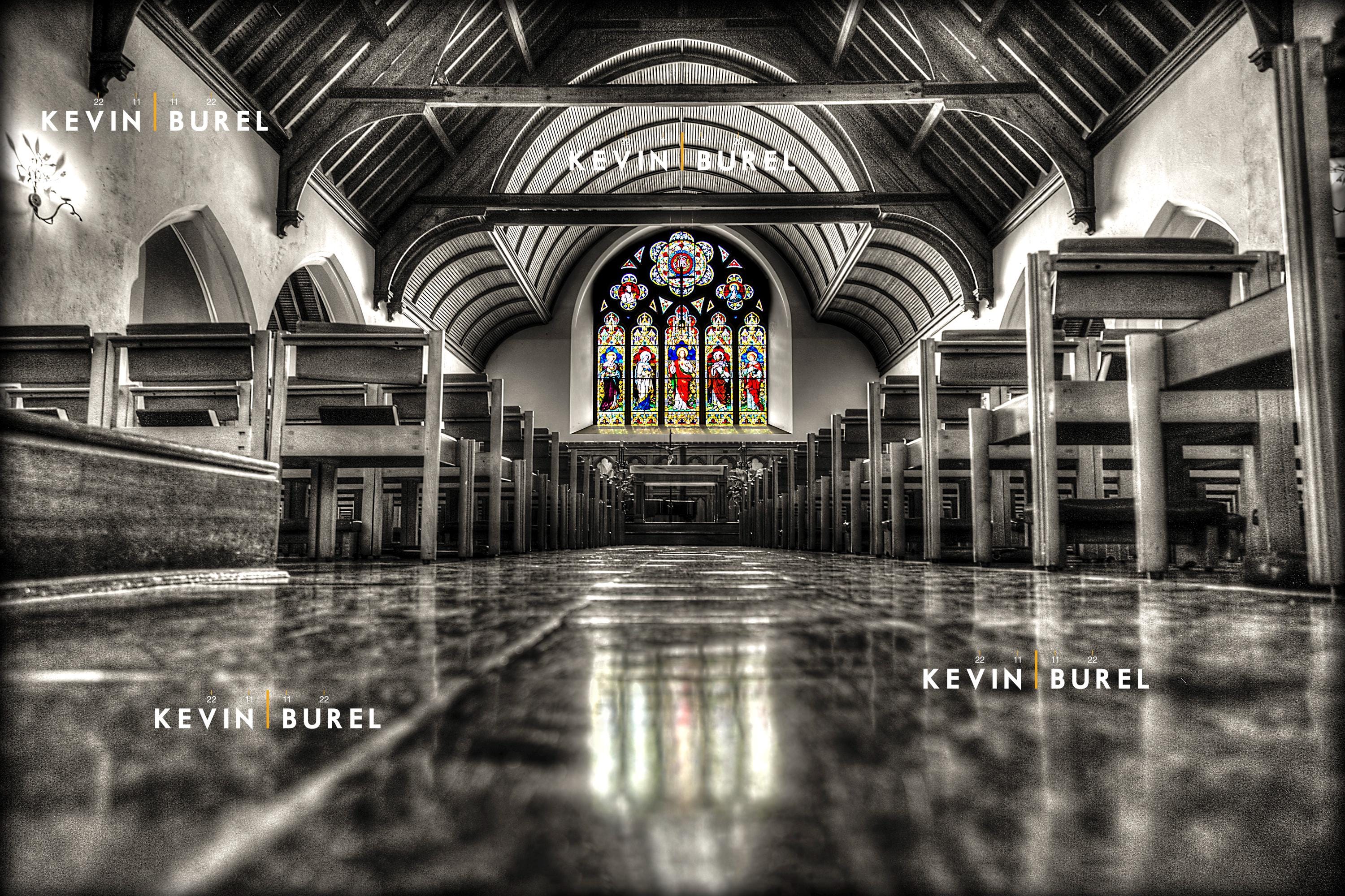 Selective Color Photo of Dahlgren Chapel of the Sacred Heart ...