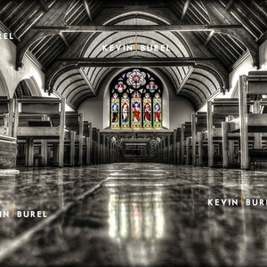 Selective Color Photo of Dahlgren Chapel of the Sacred Heart ...