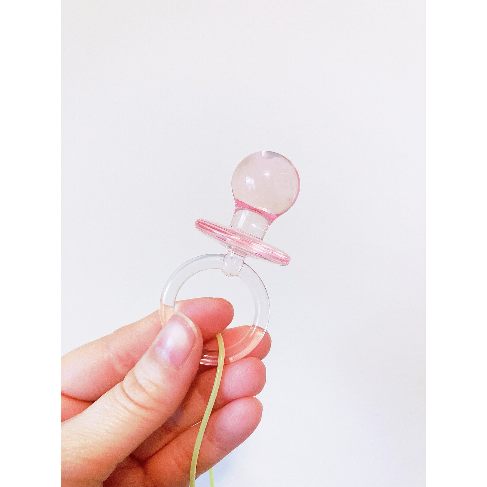 Baby Pacifier Charm Necklace Pink Pacifier 90s Style 90s - Etsy