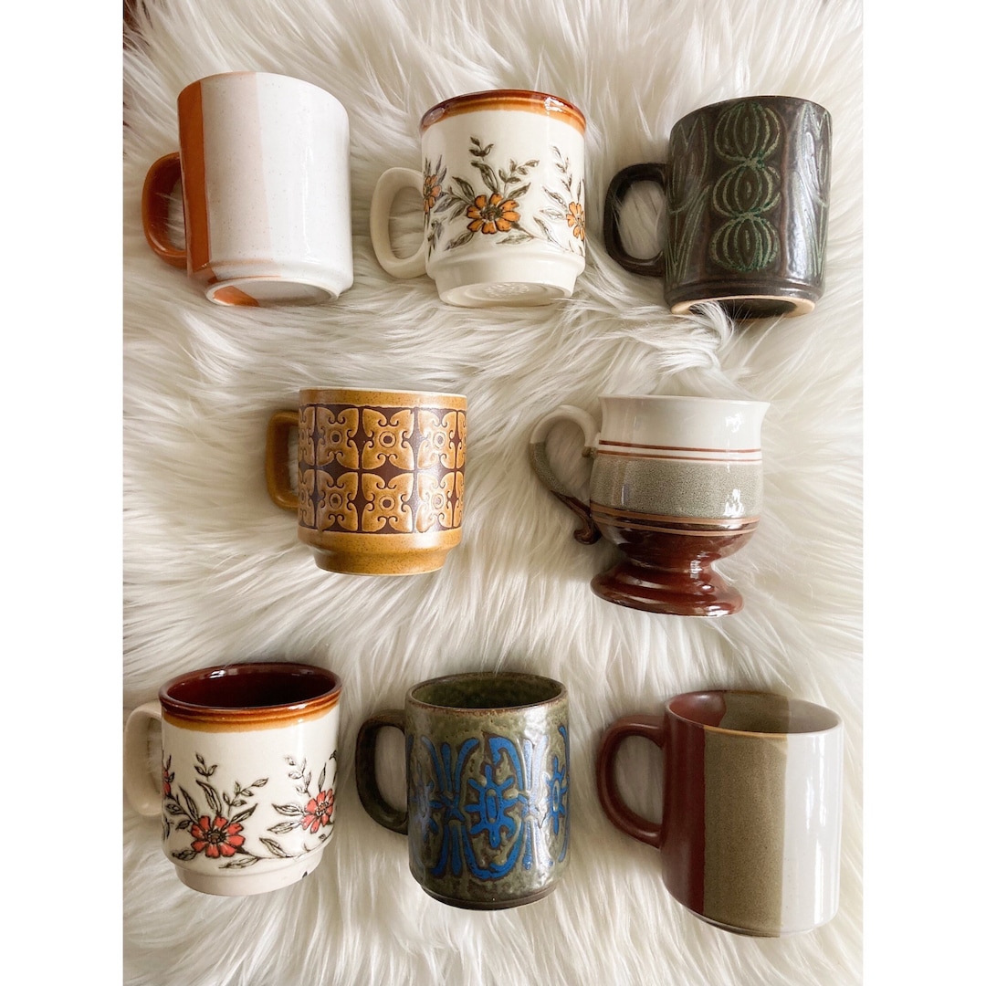 Vintage Mugs, Vintage Pottery Mugs, Vintage Coffee Cups, Vintage ...