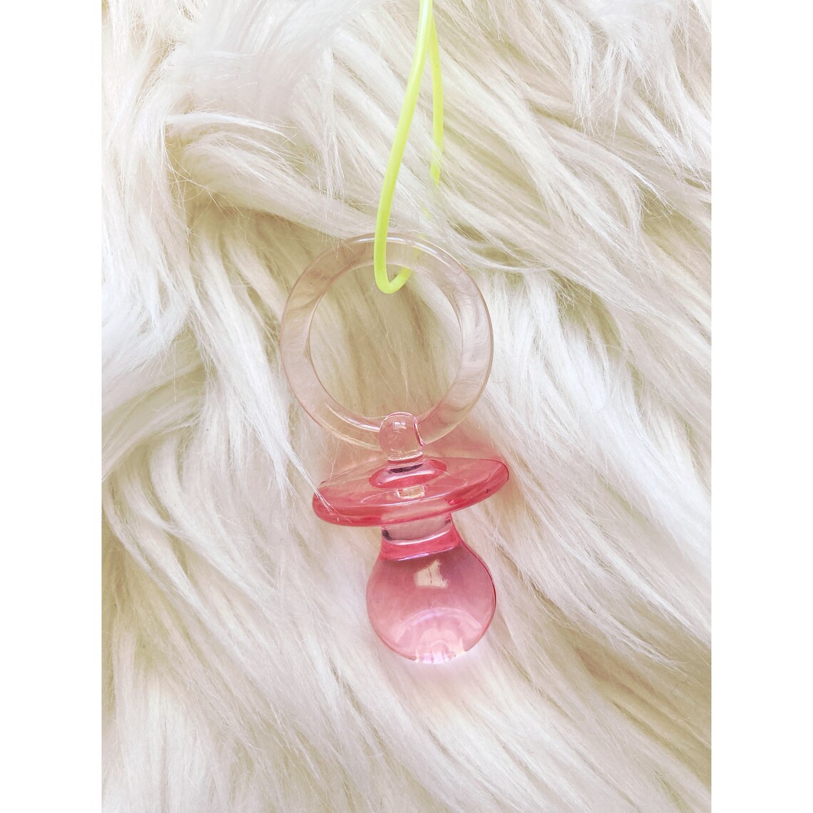 Baby Pacifier Charm Necklace Pink Pacifier 90s Style 90s - Etsy