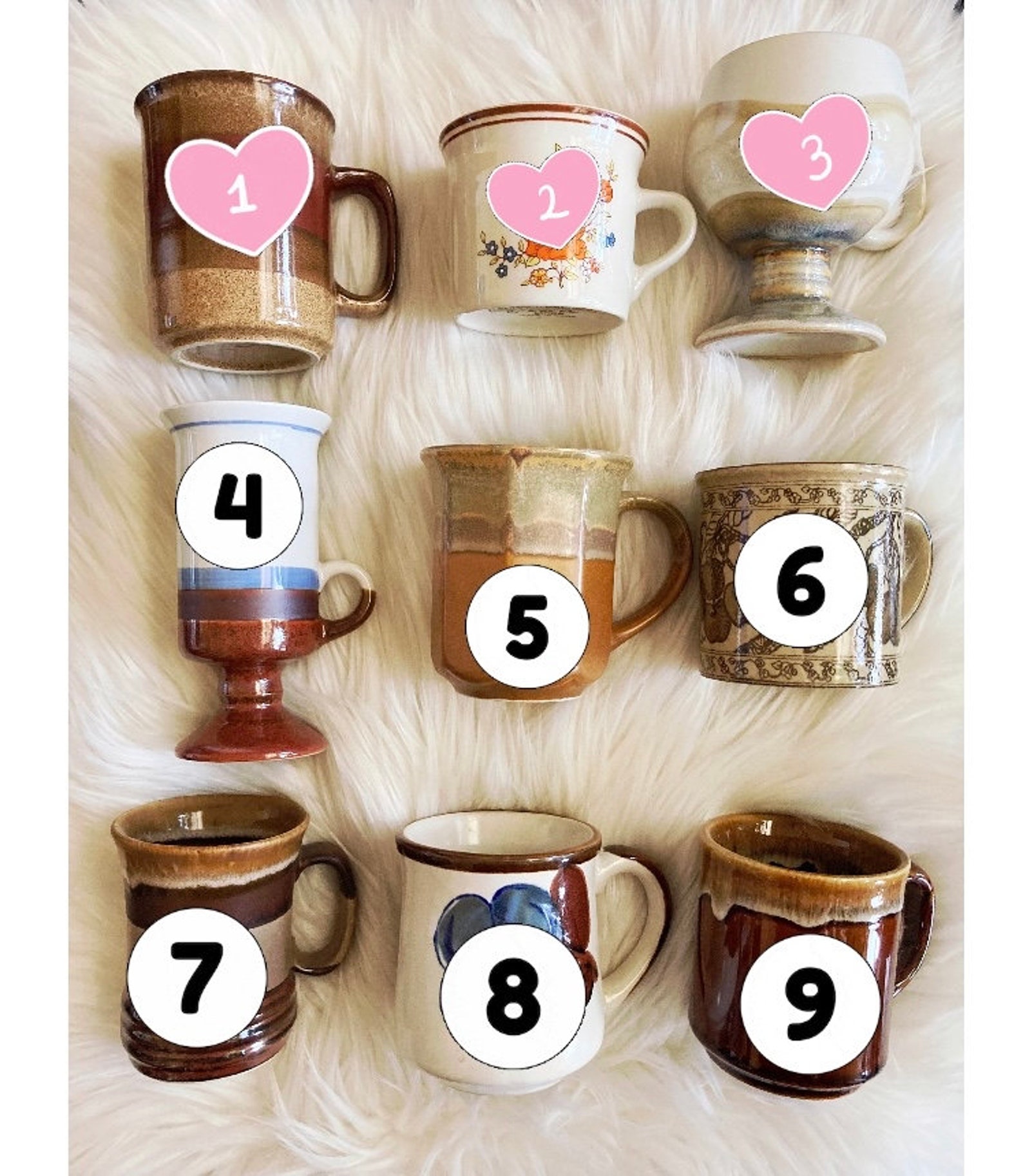 Vintage Mugs, Vintage Pottery Mugs, Vintage Coffee Cups, Vintage ...