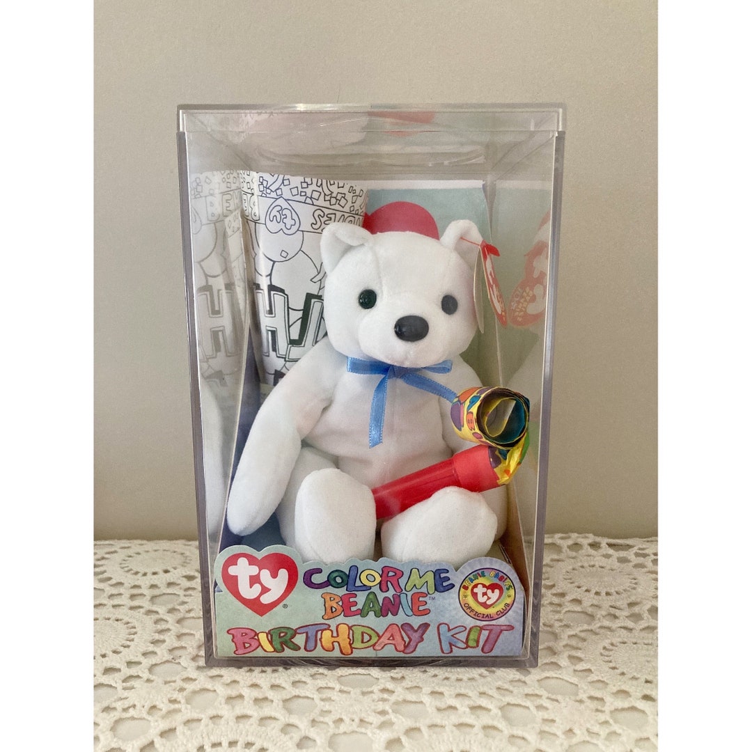 TY Color Me Beanie Birthday Kit Bear Beanie Baby Color Me - Etsy