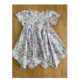 ARIEL Little Mermaid Flounder Sketch Print Toddler Girl Birthday Dress ...