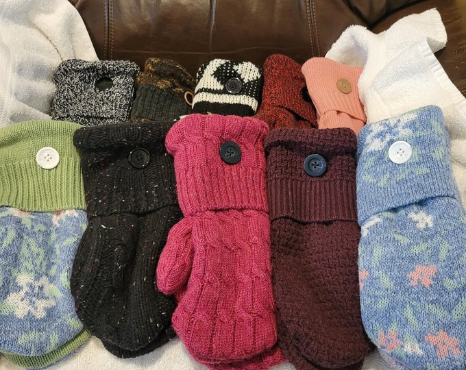 Bulk Lot of 10 Pairs of Upcycled Sweater Mittens Size XL - Etsy