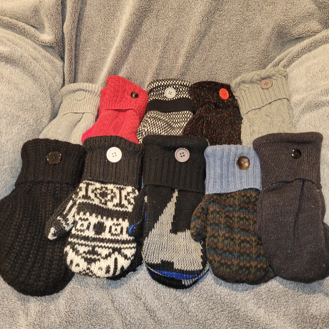 Bulk Lot of Fleece Lined Upcycled Sweater Mittens Size Sm/med (B) - Etsy