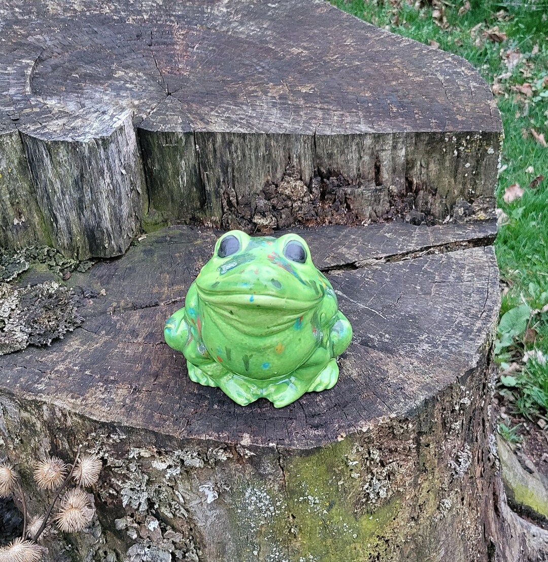 Medium Ceramic Garden Frog for Indoor/outdoor Use - Etsy