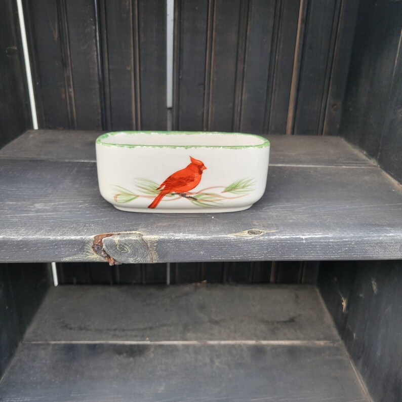 Cardinal on Hand Painted Branch Large Sponge/sos/scrubbie Holder With ...