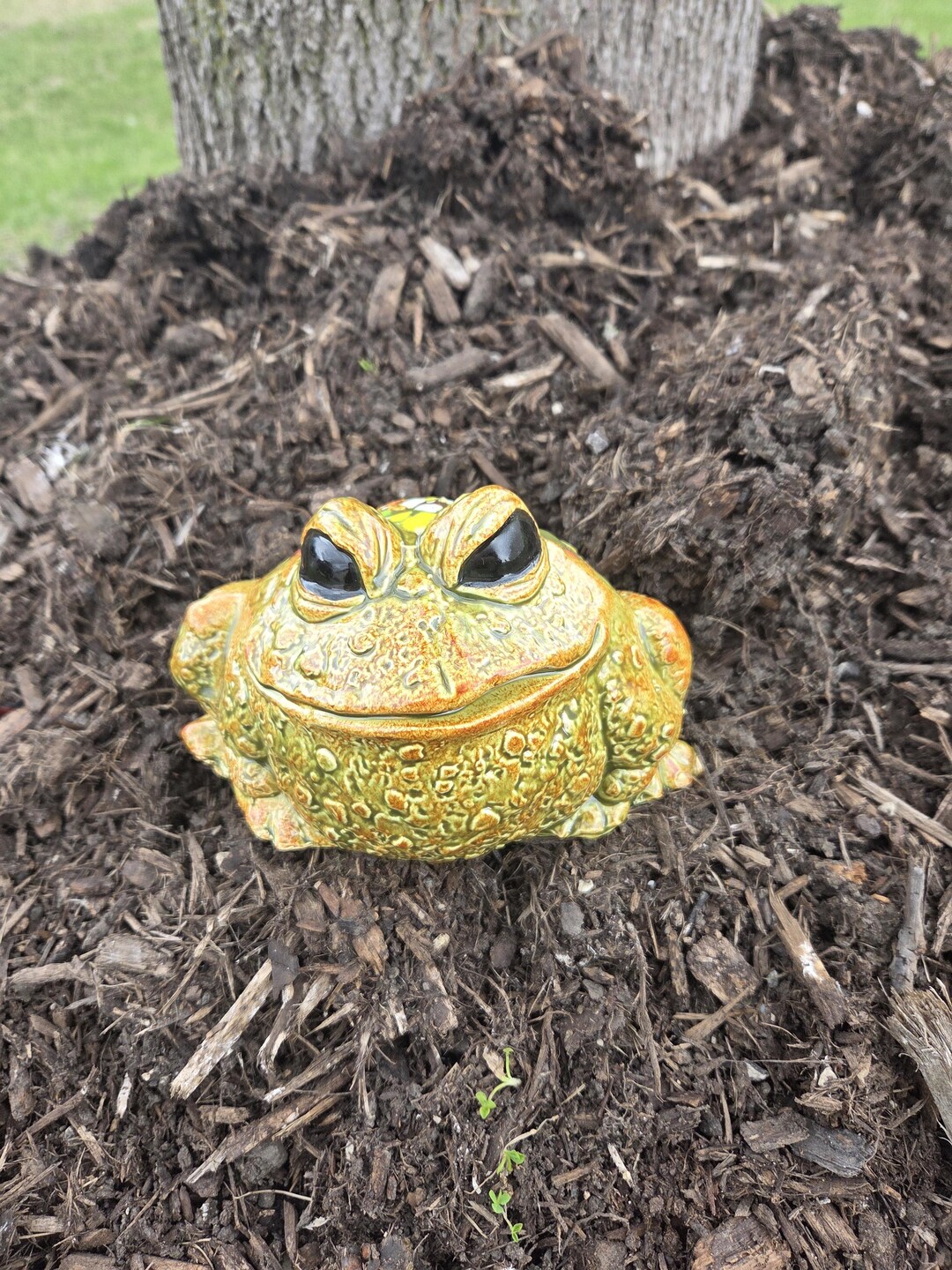 Grumpy the Ceramic Garden Frog for Indoor/outdoor Use - Etsy