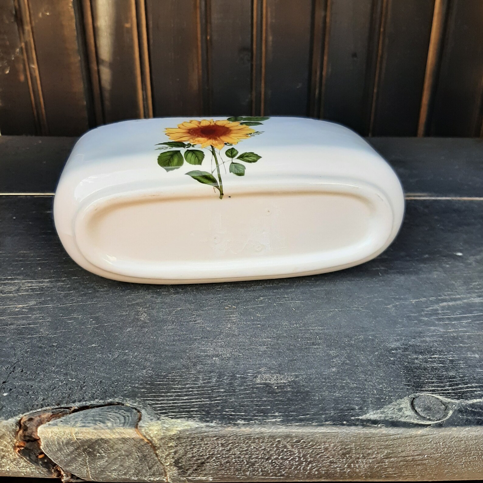 Sunflower Large Ceramic Scrubbie/sos/sponge Holder With Hand - Etsy