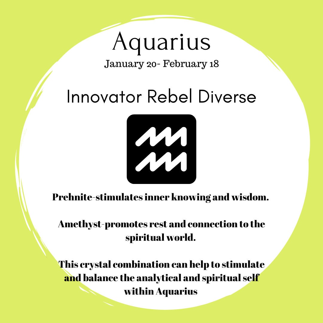 Aquarius Energy Cage Necklace Zodiac Crystals - Etsy